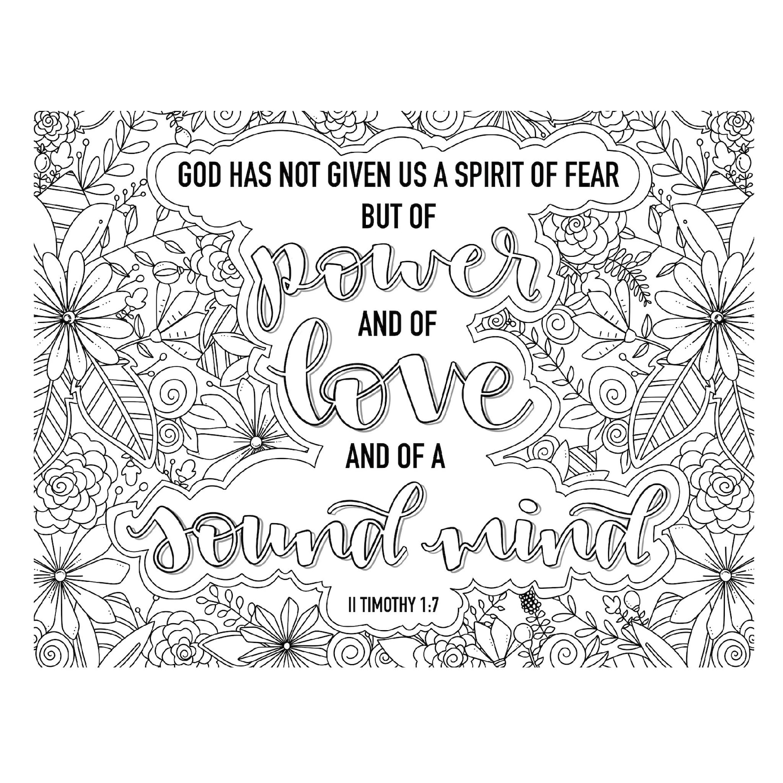 Coloring Page Digital Download / II Timothy 1:17 / Bible Verse Coloring ...