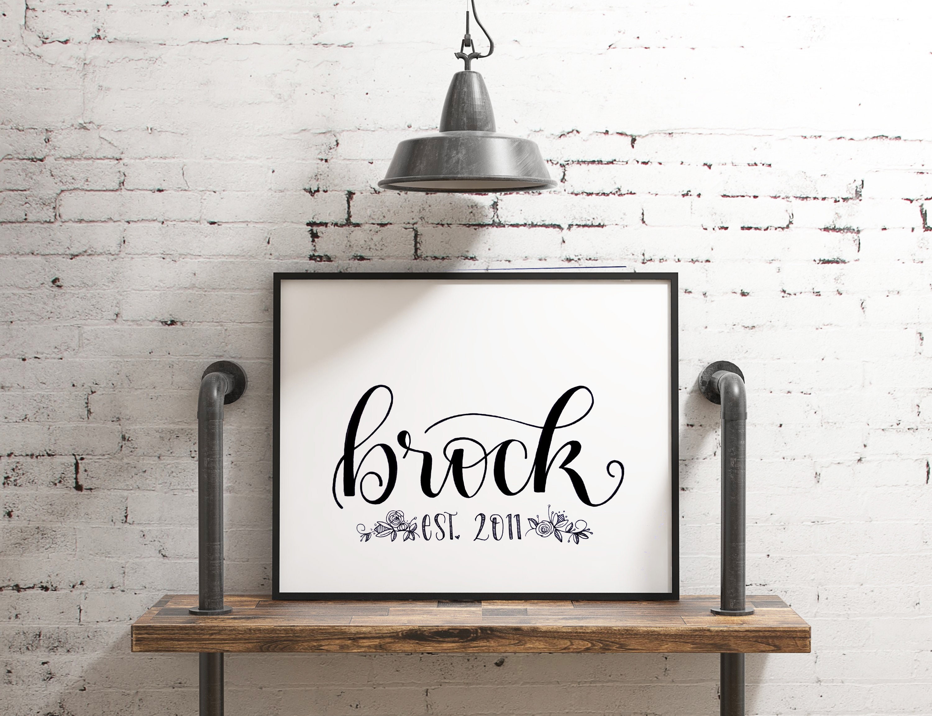 Last Name Sign Custom Last Name Art Last Name Established - Etsy