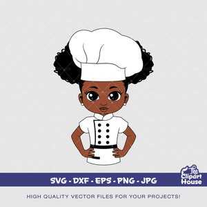 Black Girl Chef, African American Svg, Black Woman Svg, Afro Girl Svg ...