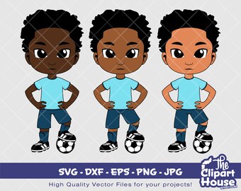 Afro Boy Digital SVG DXF EPS Png Jpg Melanin - Etsy