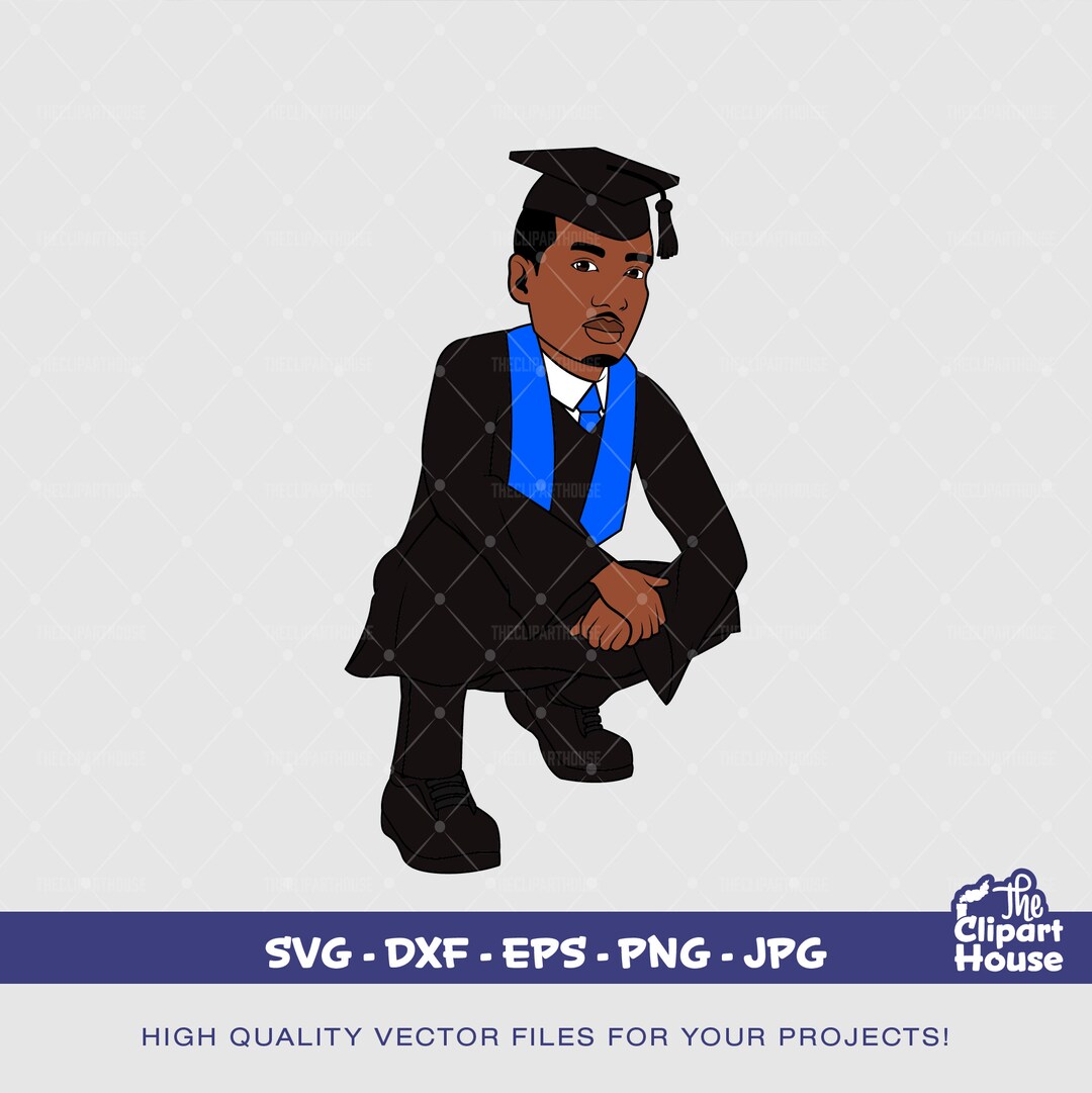 Black Man Graduation, Graduation Svg, Senior 2023, Graduation Hat Svg ...