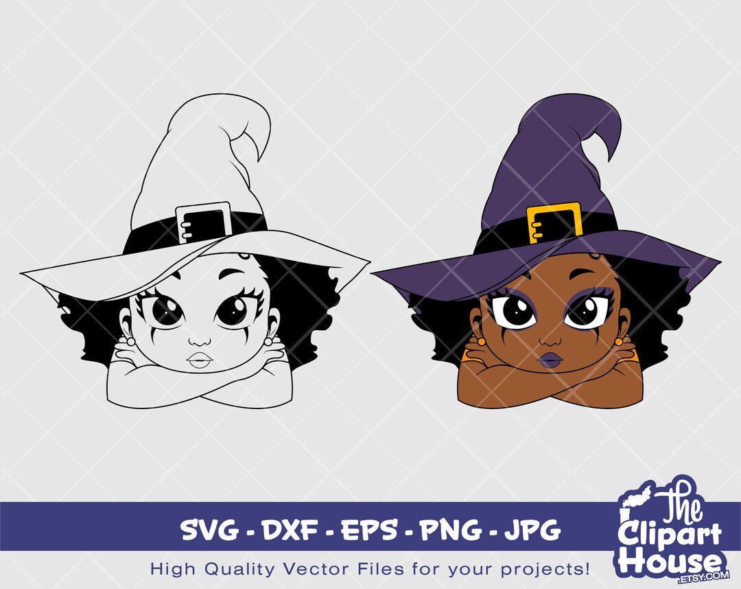 Halloween Witch Girl Lean | Digital SVG - DXF - EPS - Png - Jpg ...