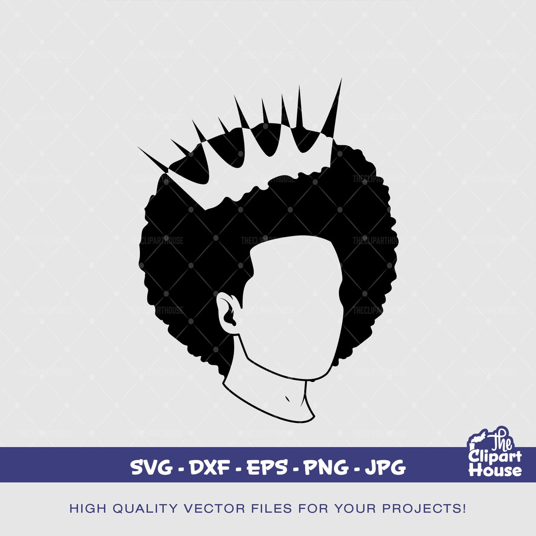 No Face Afro Man King, African American Svg, Black Man Svg, Bearded Man ...