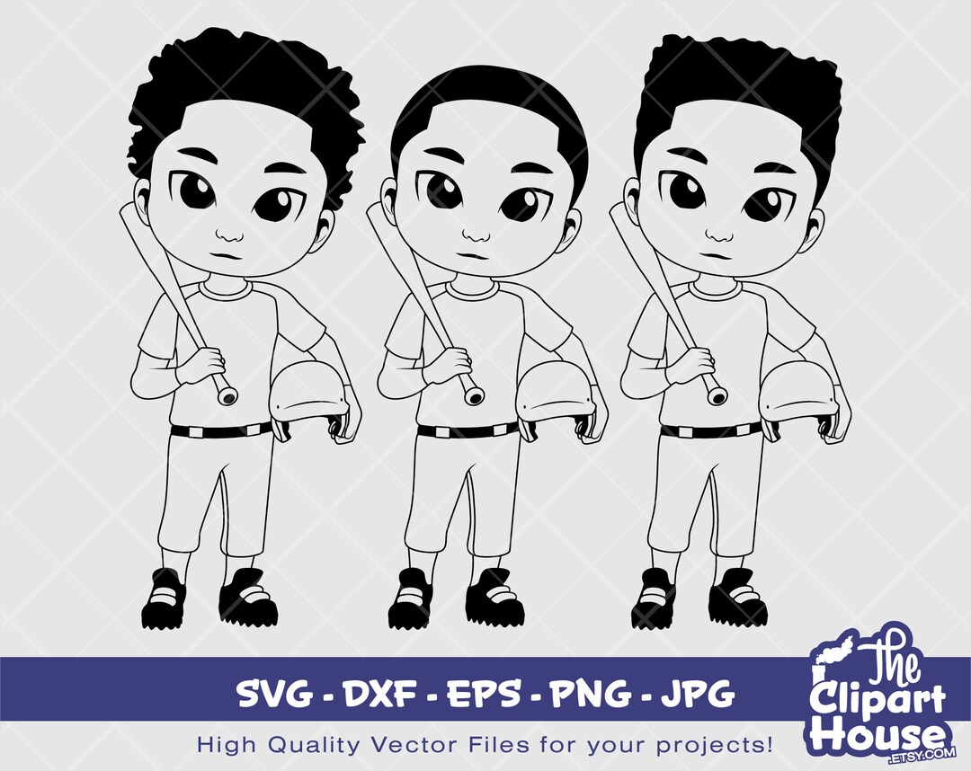 Peekaboo Baseball Boy Silhouette Digital SVG DXF EPS Png Jpg Instant ...