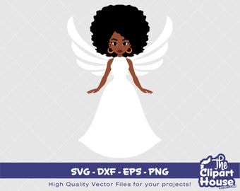 Black Angel Svg | Etsy