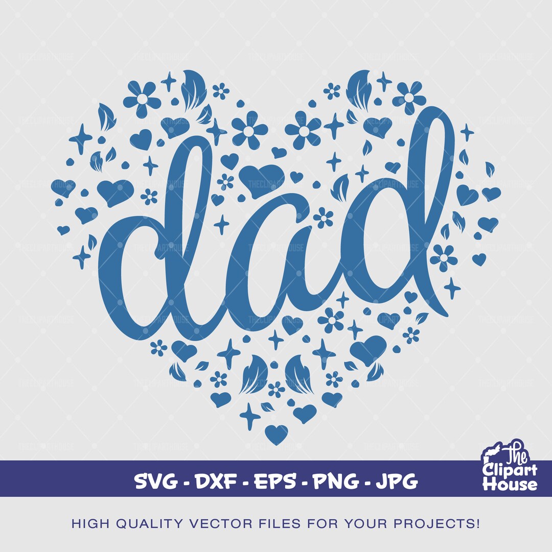 Dad Heart Text, Family Svg, Dad Squad Svg, Fatherr Svg, Family Svg ...