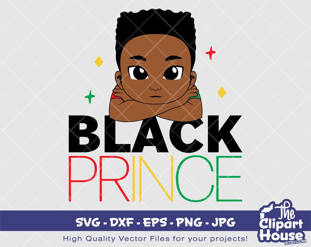 Black Prince Boy | Digital SVG - DXF - EPS - Png - Jpg | Instant ...