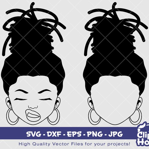 Black Woman Svg Dreadlocks Svg Locs Svg African American | Etsy