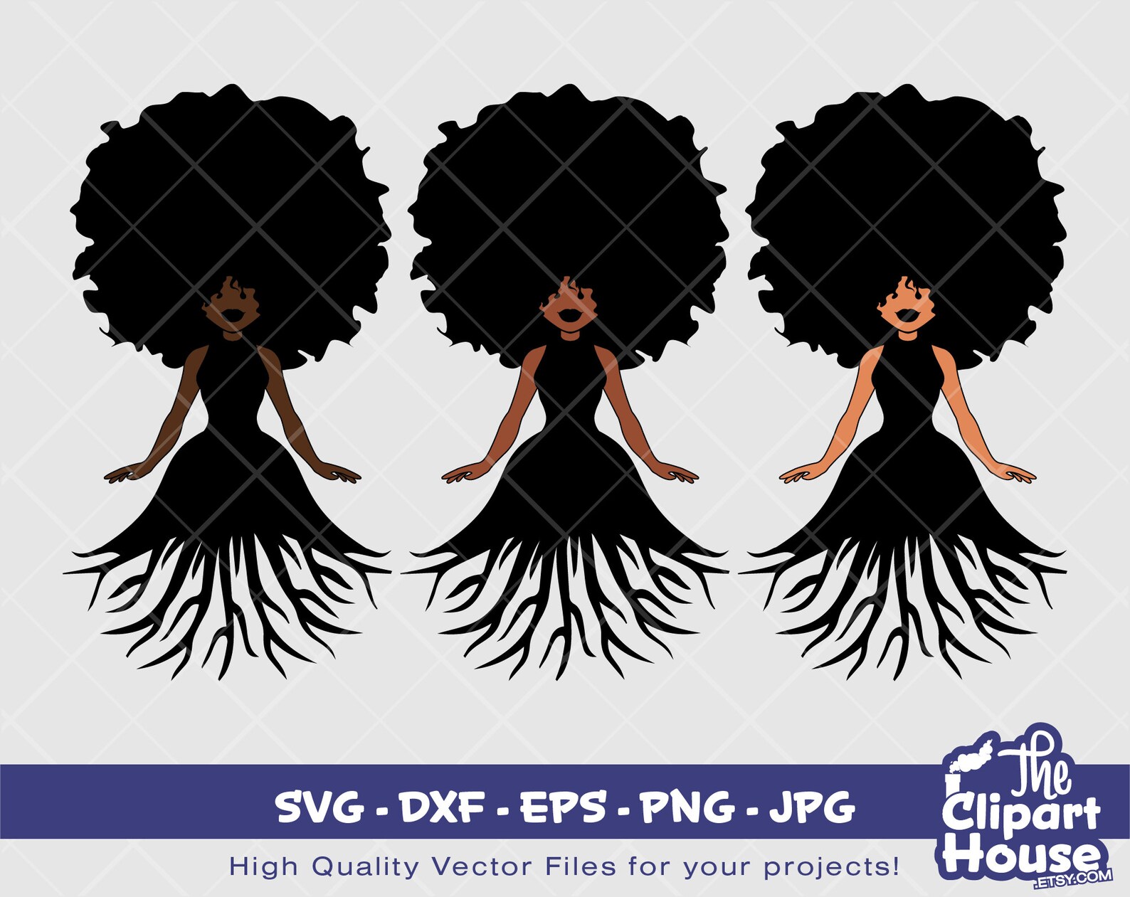 Afro Roots Digital SVG DXF EPS Png Jpg Instant Download African ...