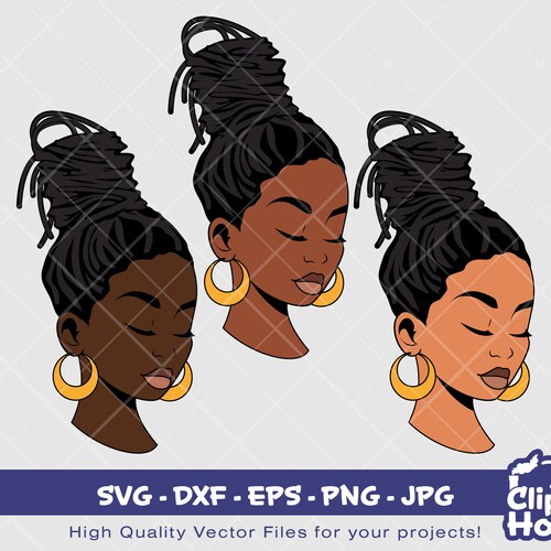 Black Woman Svg Dreadlocks Svg Locs Svg African American | Etsy