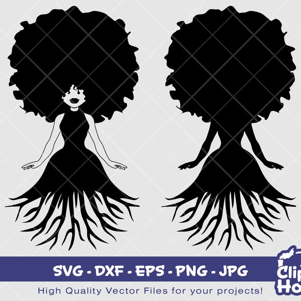 Afro Roots Svg - Etsy