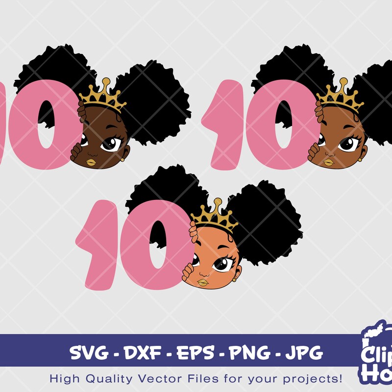 Afro Princess Svg - Etsy