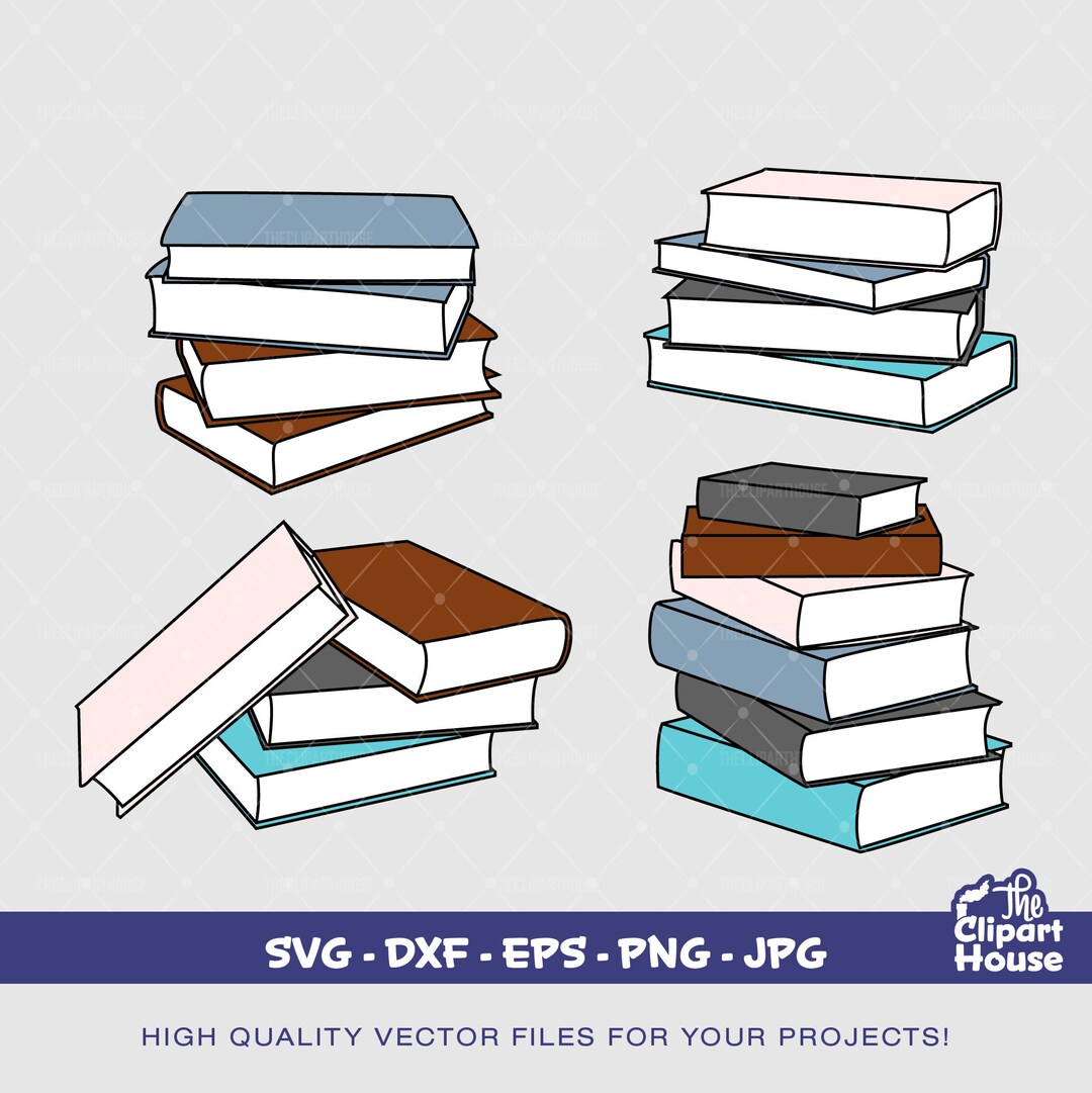 Stack of Books, Books Svg, Stack of Books Svg, Svg of Books, Books to ...