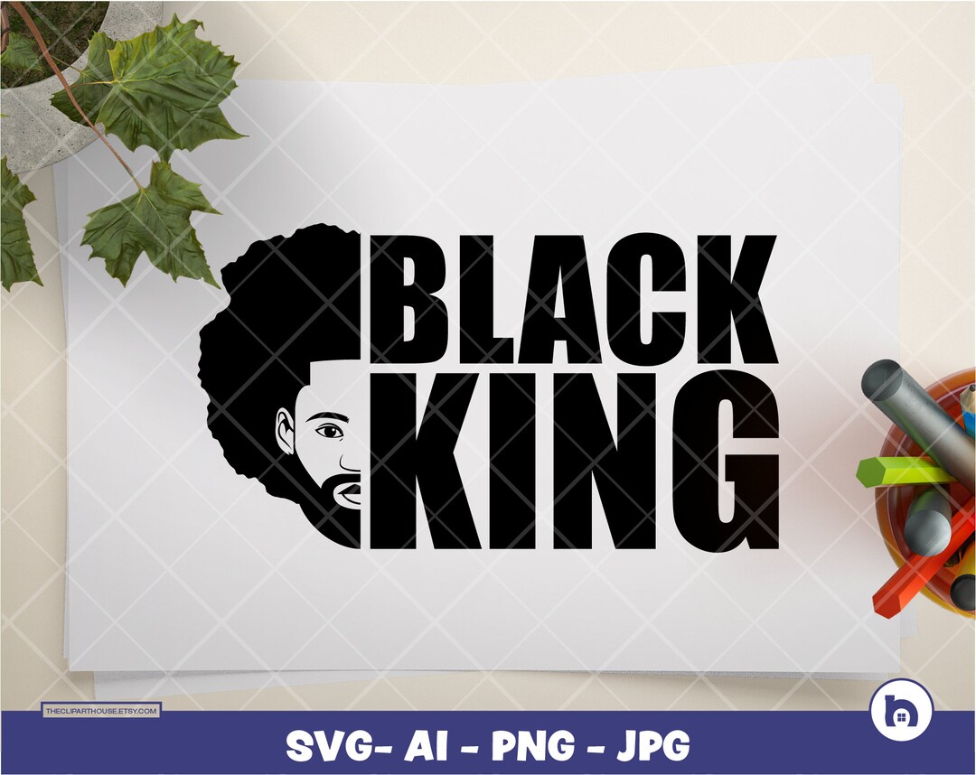 Black King Text Face | Digital PNG - Ai - SVG - JPG | Instant Download ...