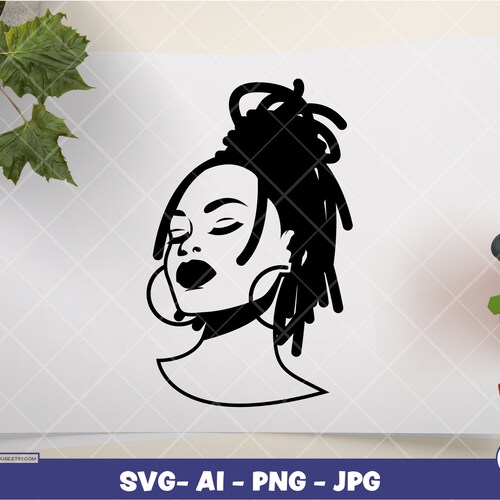 Black Woman Svg Dreadlocks Svg Locs Svg African American - Etsy