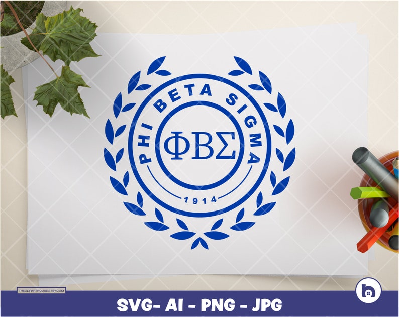 Phi Beta Sigma Badge Style 2 Digital PNG Ai SVG JPG | Etsy
