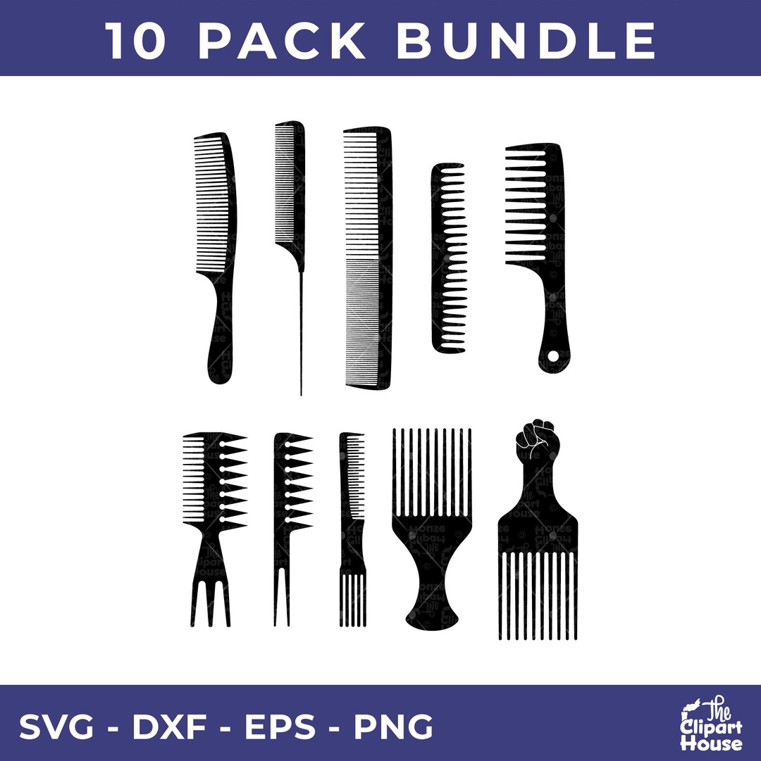 Hair Combs, Scrapbook, Illustration, Text, Silhouette, Hairdresser ...