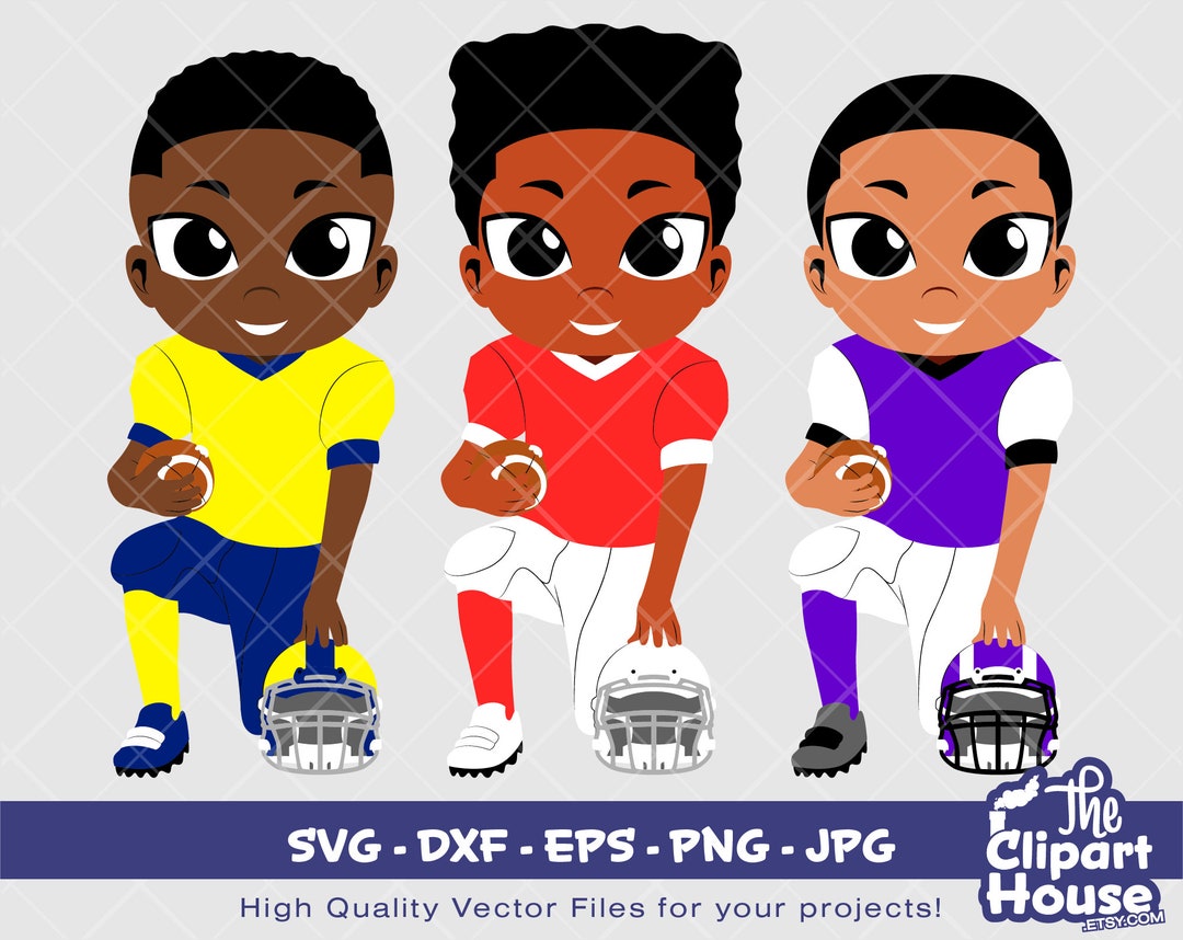 Cute Kid Football Boy Digital SVG DXF EPS Png Jpg Instant Download ...