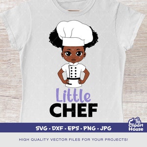 Black Girl Little Chef, African American Svg, Black Woman Svg, Afro ...