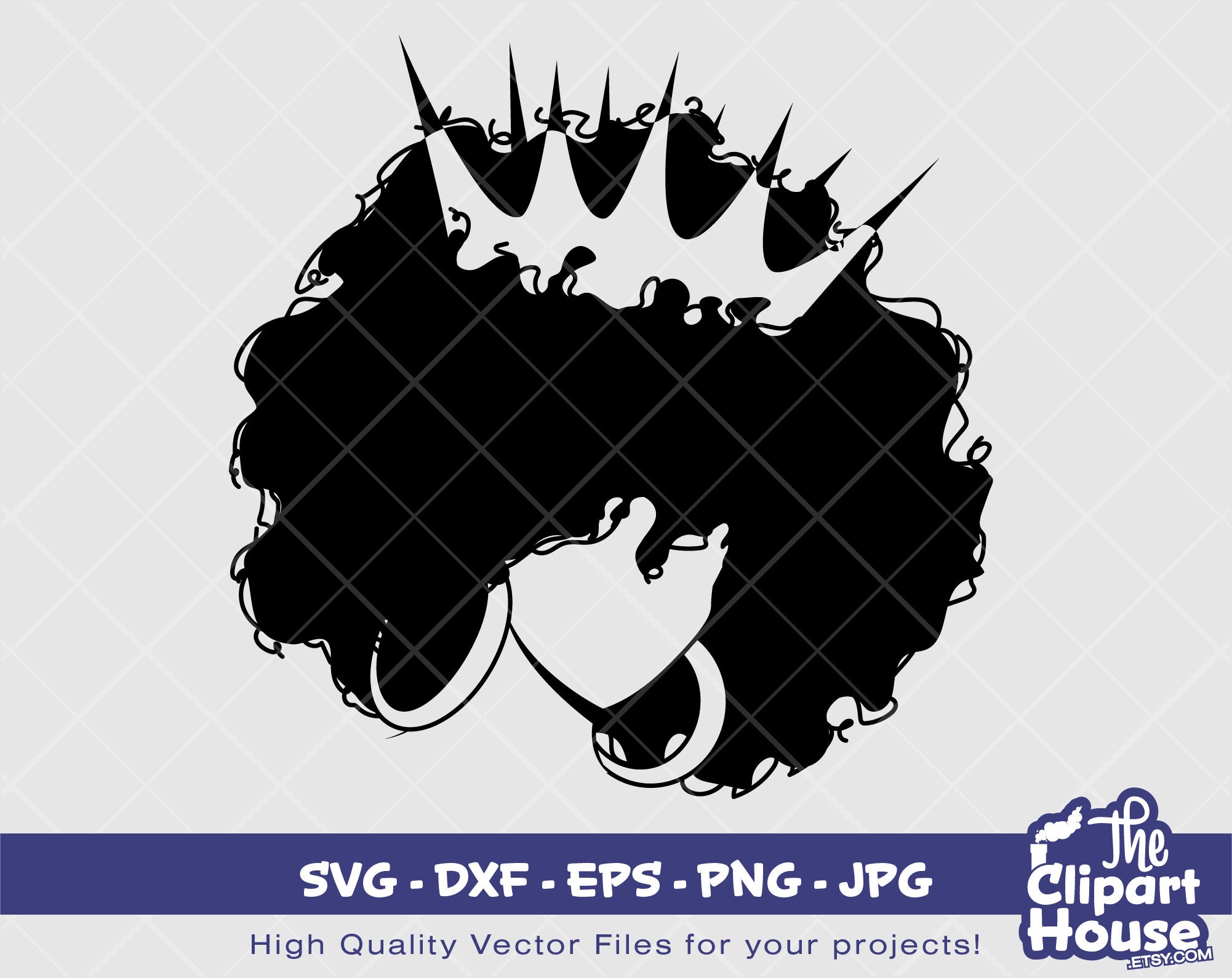 No Face Afro Woman Silhouette African American Svg Black - Etsy