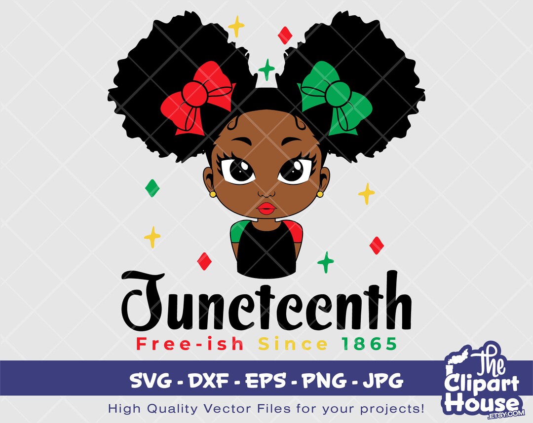 Juneteenth Girl 2 | Digital SVG - DXF - EPS - Png - Jpg | Instant ...