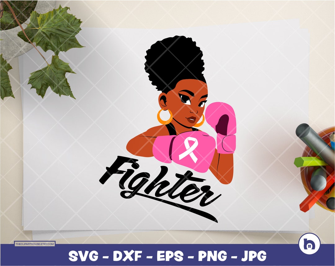Breast Cancer Fighter 3 | Digital SVG - DXF - EPS - Png - Jpg | Instant ...