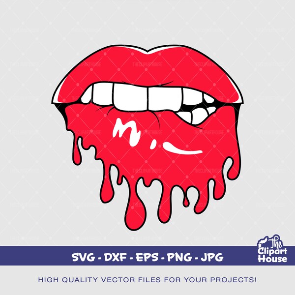 Drippy Lip Svg - Etsy