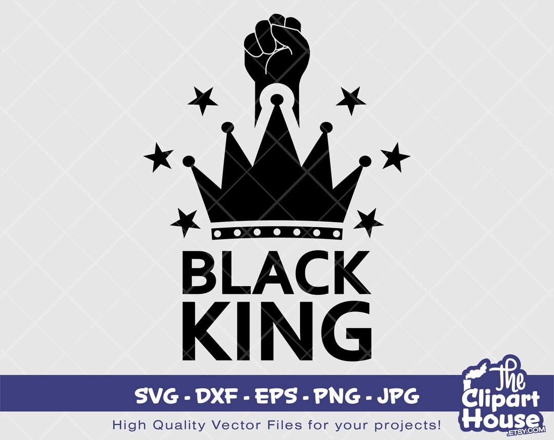 Black King Text | Digital SVG - DXF - EPS - Png - Jpg | Instant ...