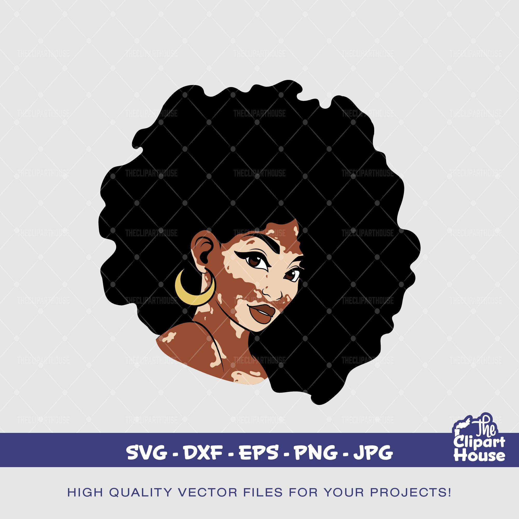 Vitiligo Black Woman African American Svg Black Woman Svg - Etsy