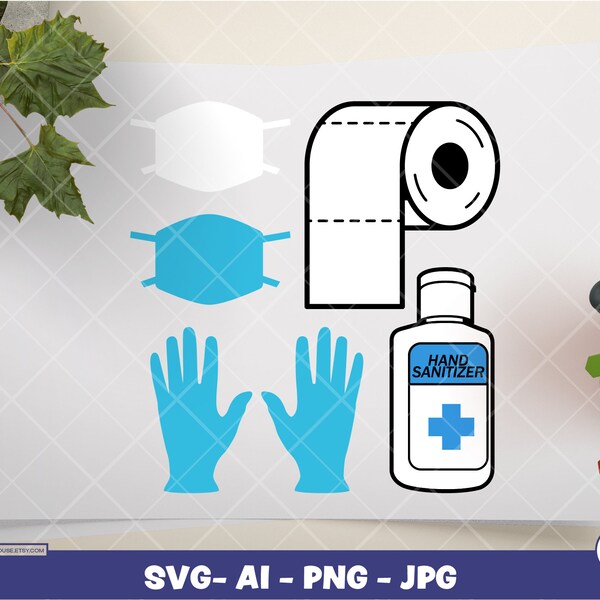 Toilet Paper Mask Svg - Etsy