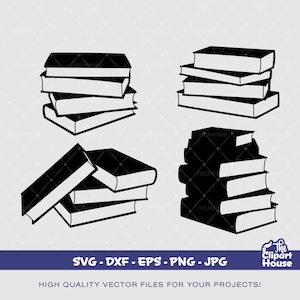 Stack of Books, Books Svg, Stack of Books Svg, Svg of Books, Books to ...