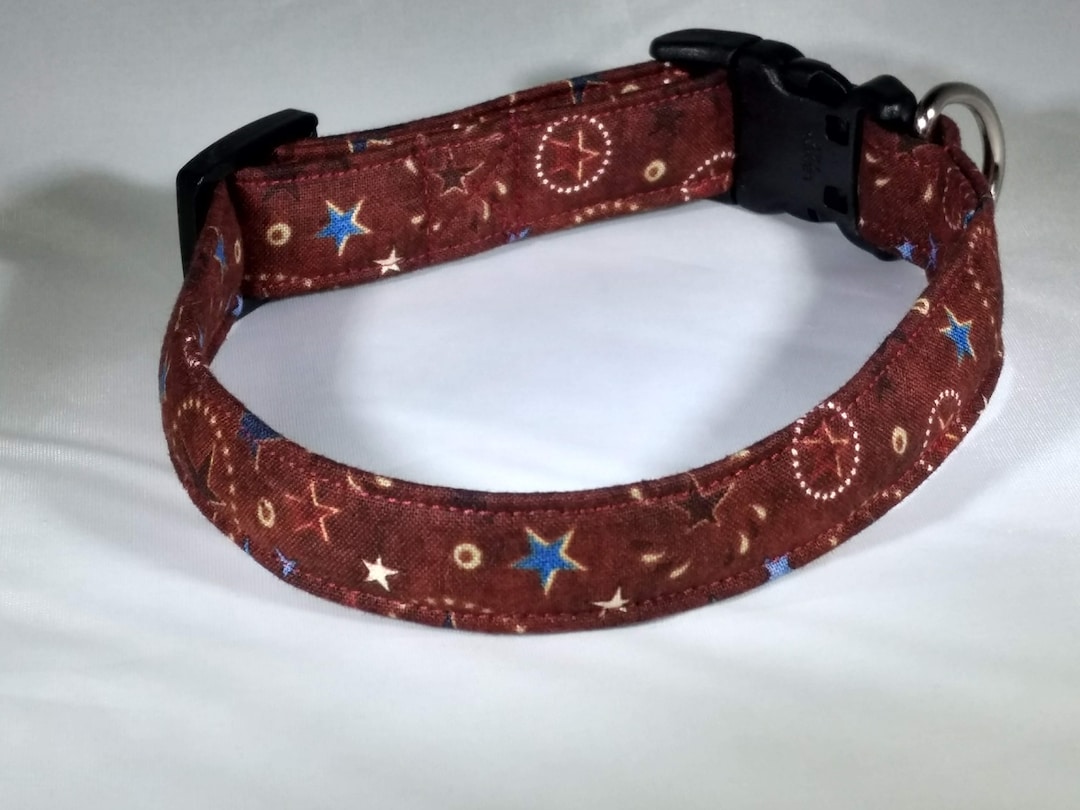 Dog Collar - Stars and Stripes With Star Medallions - Etsy