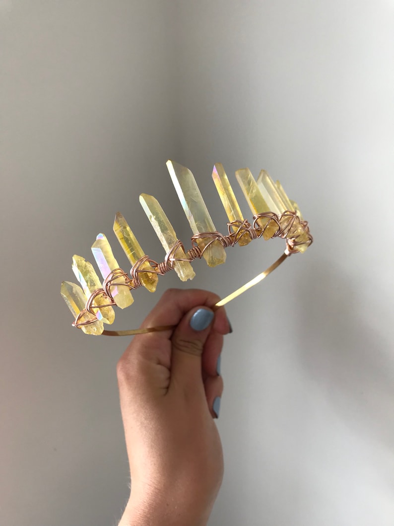YELLOW BRIDAL CRYSTAL Crown Tiara - Etsy