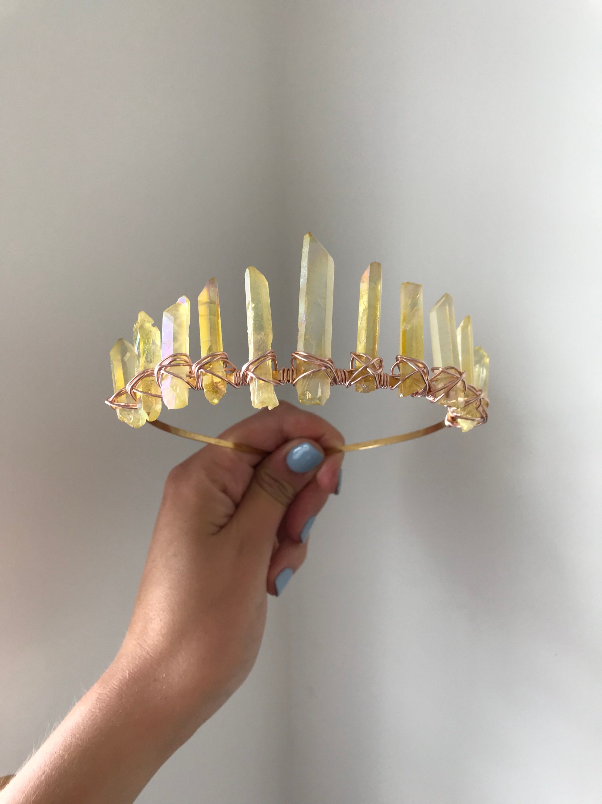 YELLOW BRIDAL CRYSTAL Crown Tiara - Etsy