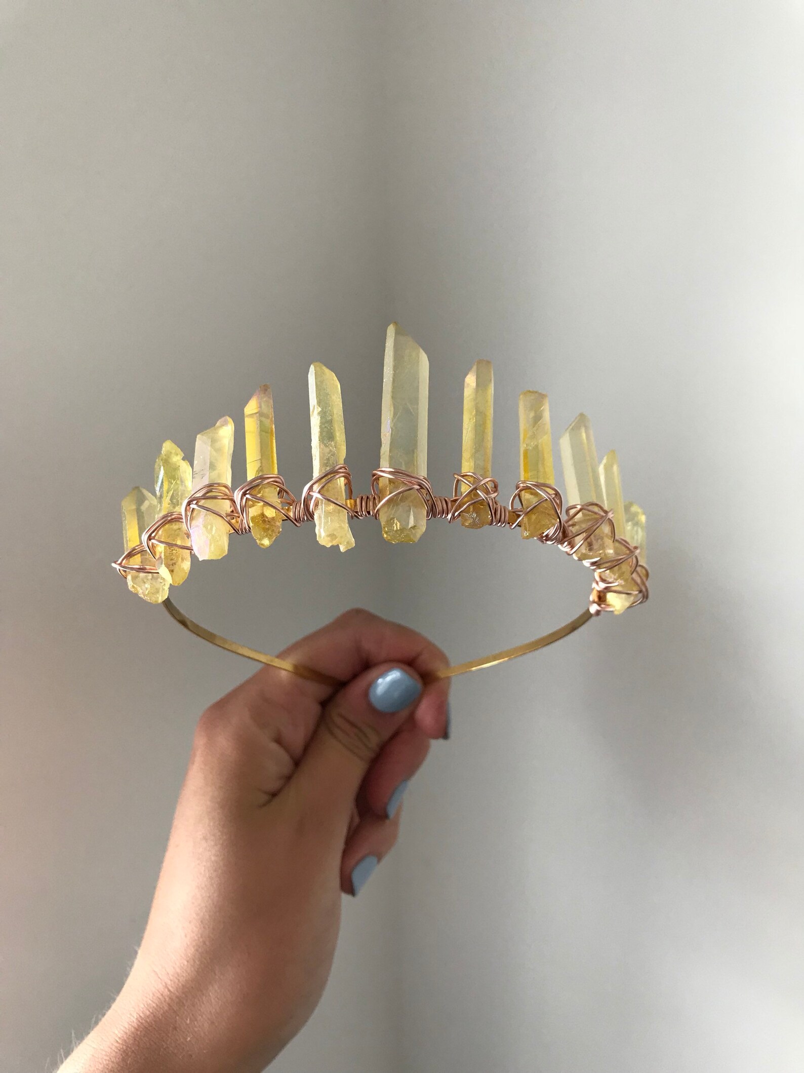 YELLOW BRIDAL CRYSTAL Crown Tiara - Etsy