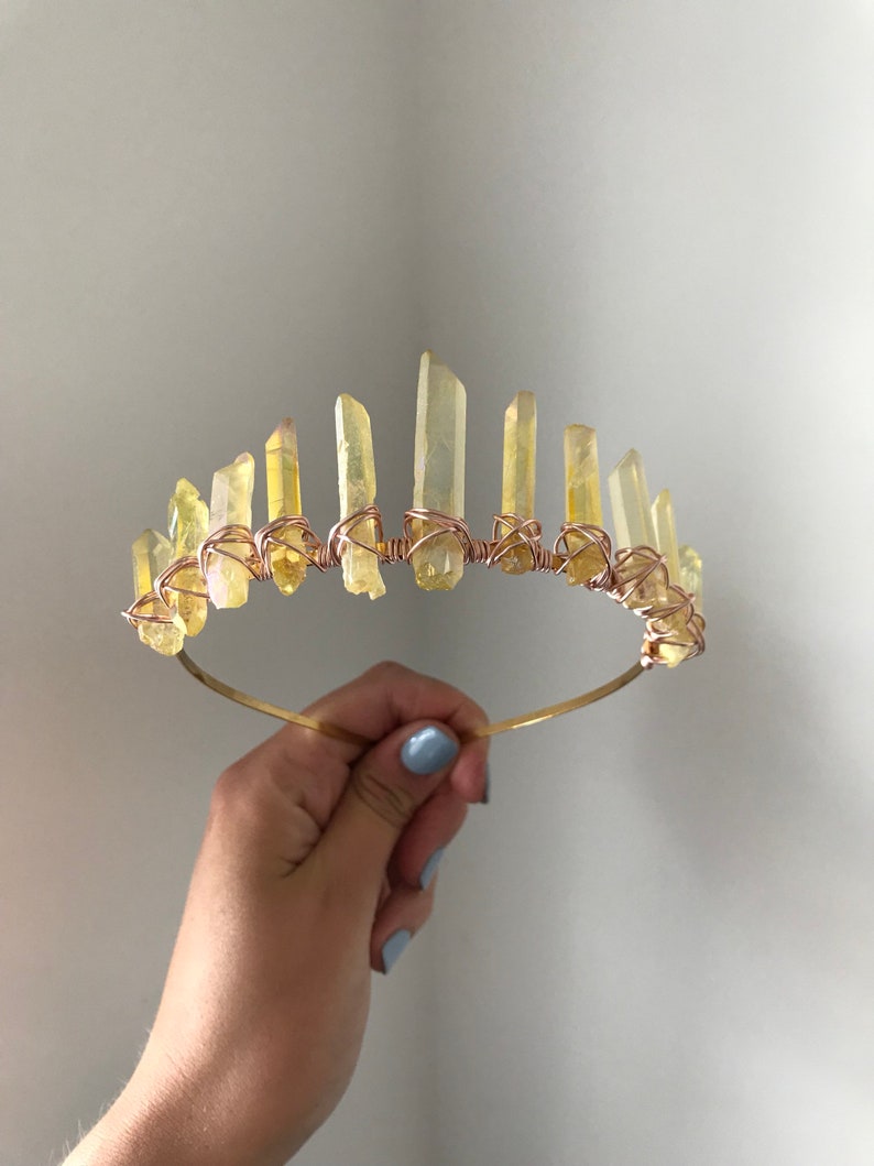 YELLOW BRIDAL CRYSTAL Crown Tiara - Etsy