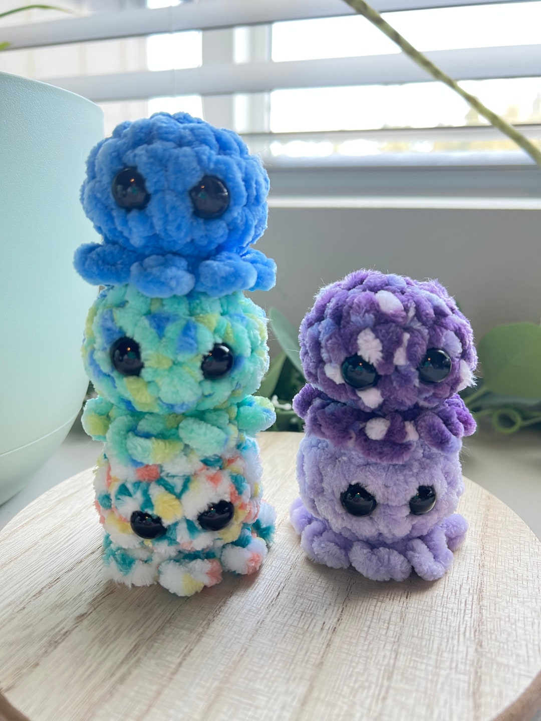Crocheted Mini Octo Soft Toy With Safety Eyes Handmade in - Etsy