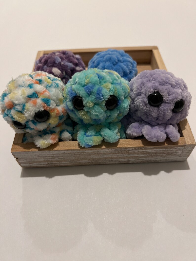 Crocheted Mini Octo Soft Toy With Safety Eyes Handmade in - Etsy