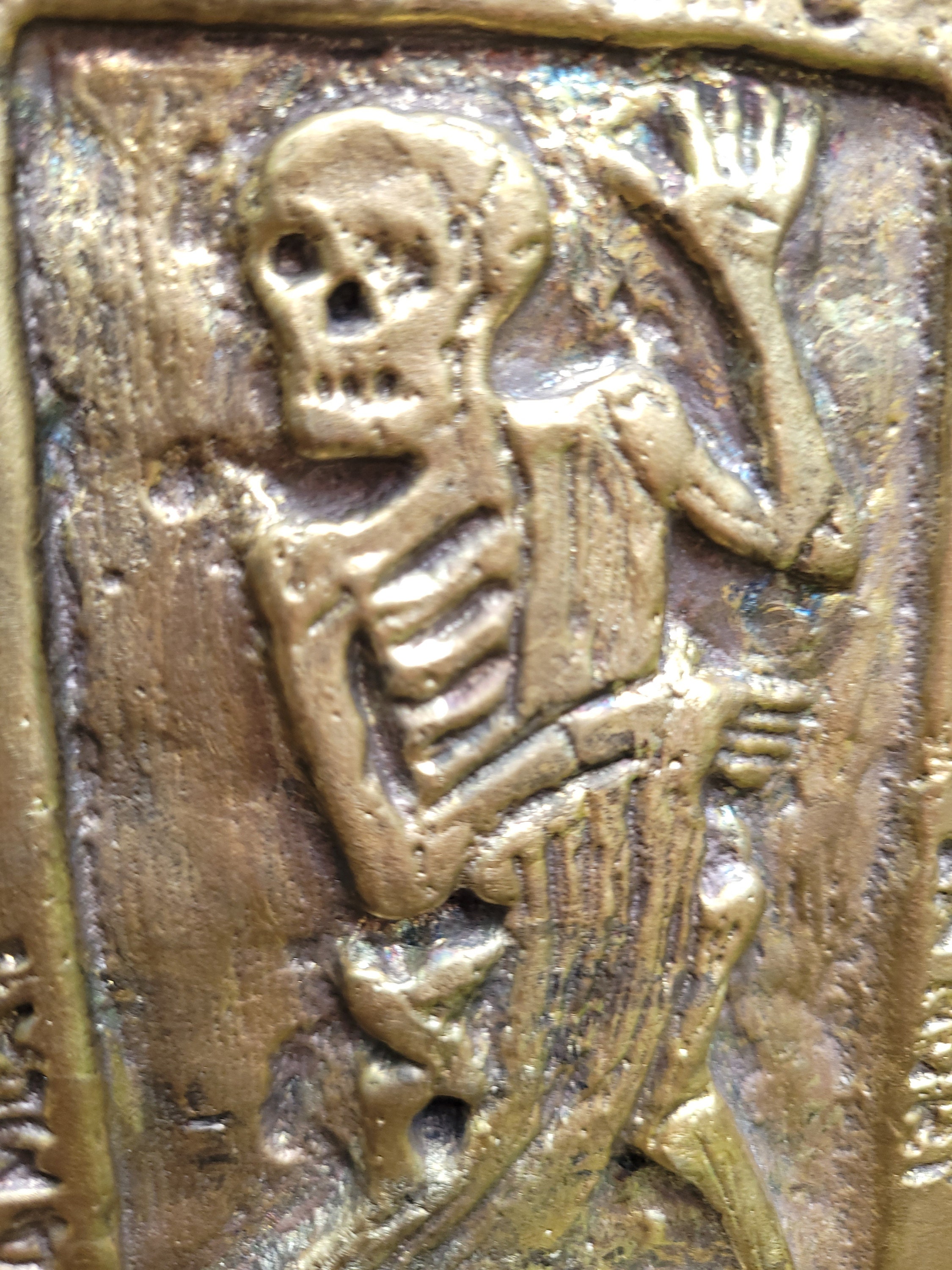 Death Tarot Card, BRASS TABLET, Cast Metal Etteilla, Book of Thoth - Etsy