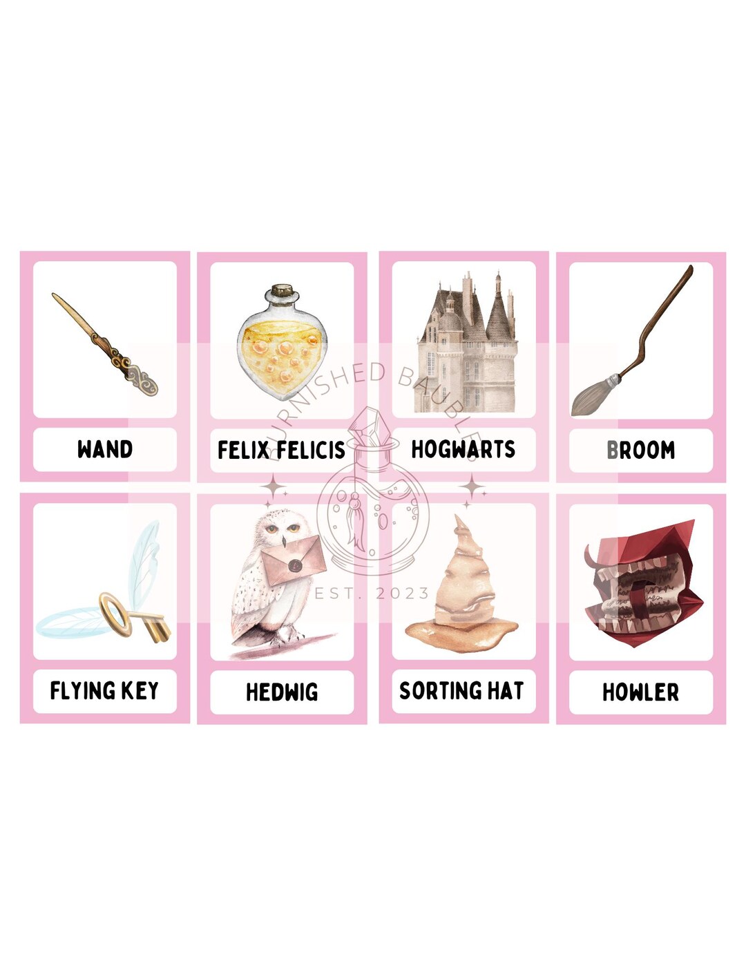Wizarding Whimsy Printable Memory Game -- Harry Potter Inspired Cards ...
