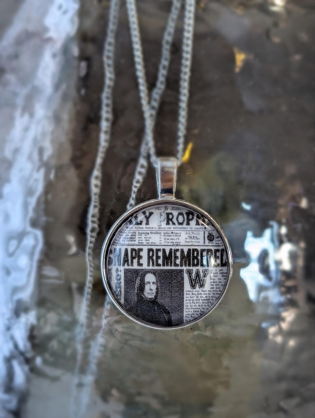 Daily Prophet Snape Remembered Necklace - Etsy
