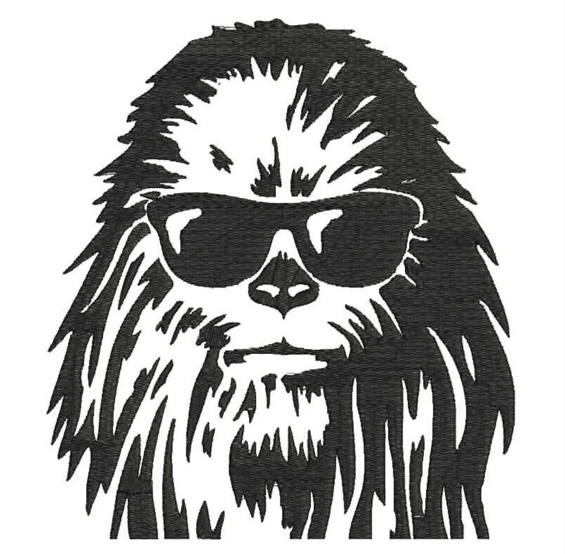 Chewbacca Sunglasses Embroidery Design 4 Sizes and 8 Formats - Etsy