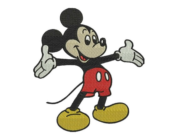 Mickey Mouse Embroidery Design 4 tamaños y 6 formatos | Etsy
