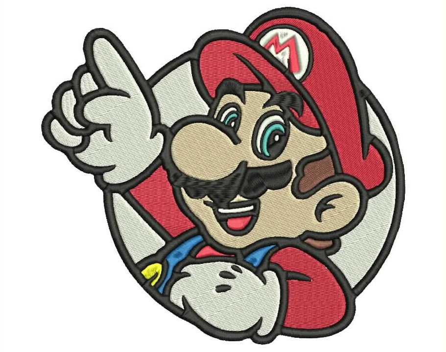 Super Mario Frame Embroidery Design 4 Sizes and 8 Formats | Etsy
