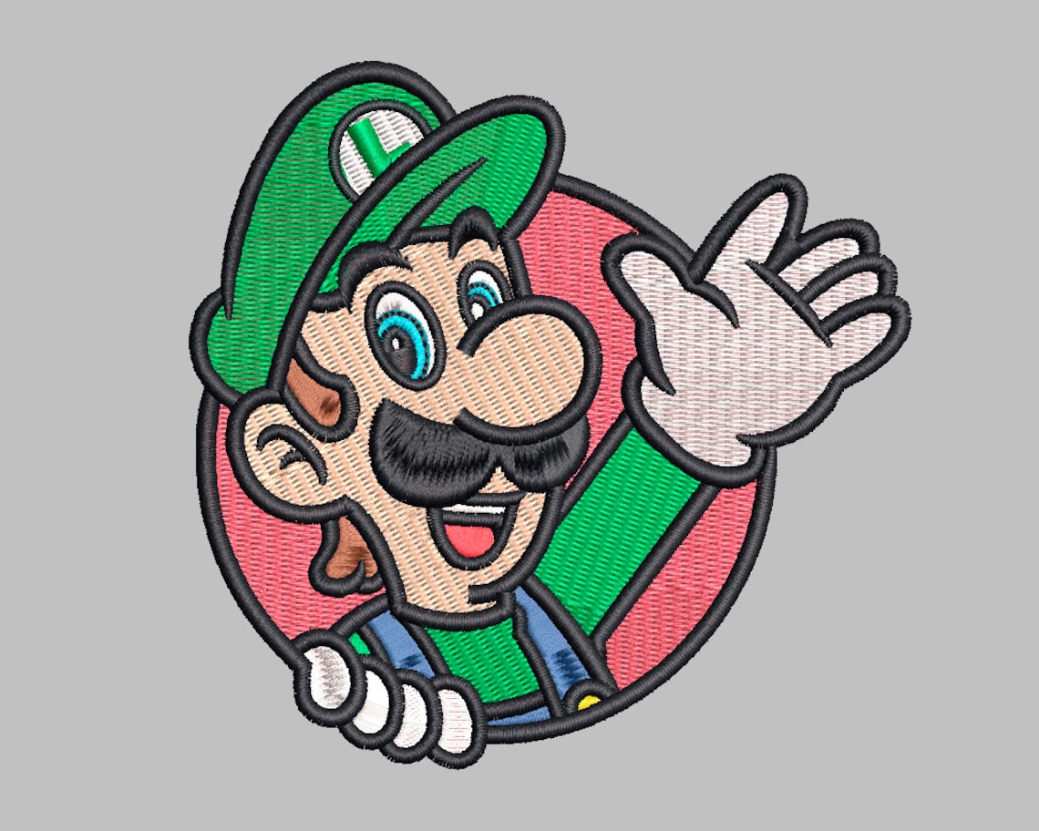 Luigi Embroidery Design #3 - 4 SIZES - Etsy