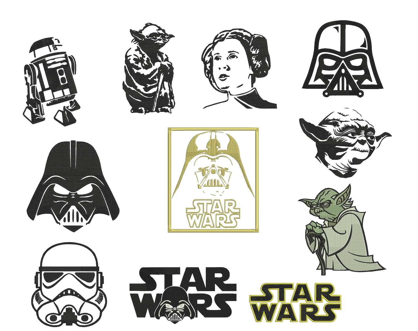 Star Wars Collection Embroidery and Applique Designs 4 - Etsy