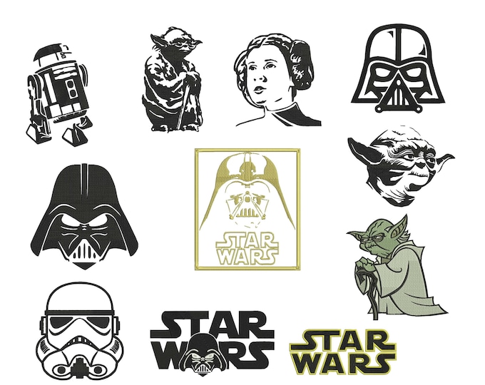 Star Wars Collection Embroidery and Applique Designs 4 - Etsy