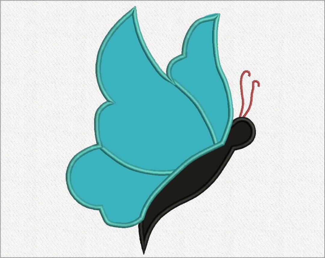 Butterfly Applique Design - 4 Sizes and 5 Formats - Etsy