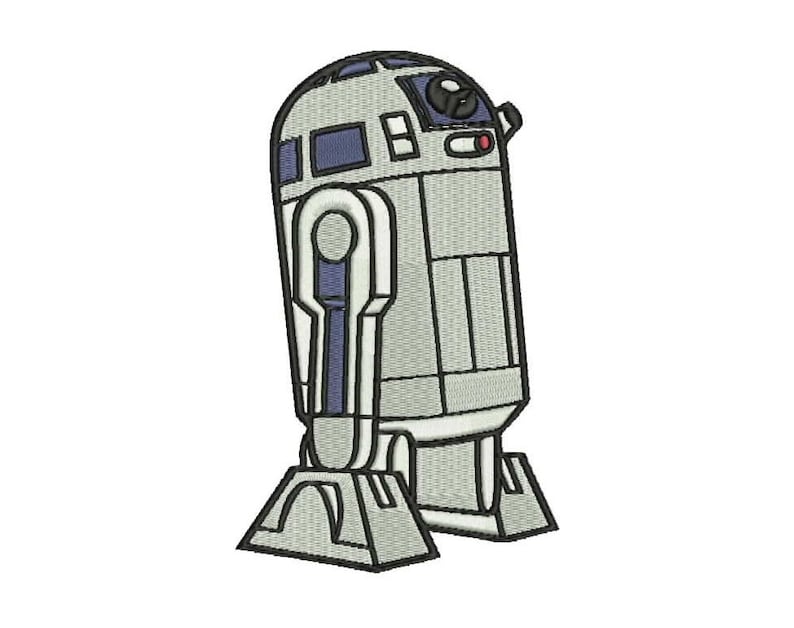 R2D2 Star Wars Embroidery Design 4 Sizes and 6 Formats - Etsy