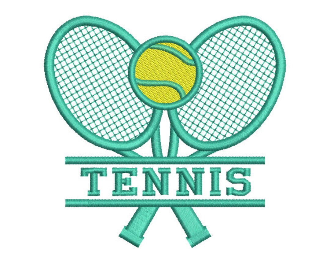 Tennis Embroidery Design #1 - 4 SIZES - Etsy